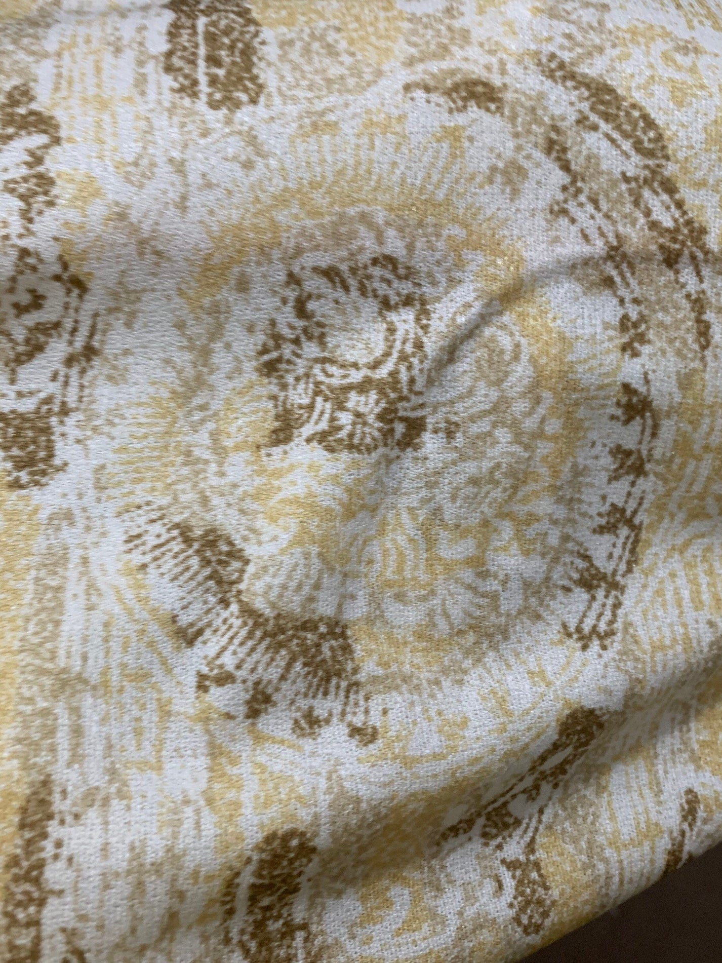 Vintage Blouse, Yellow Brown Alexon Blouse, Long Sleeve, Dagger Collar ...