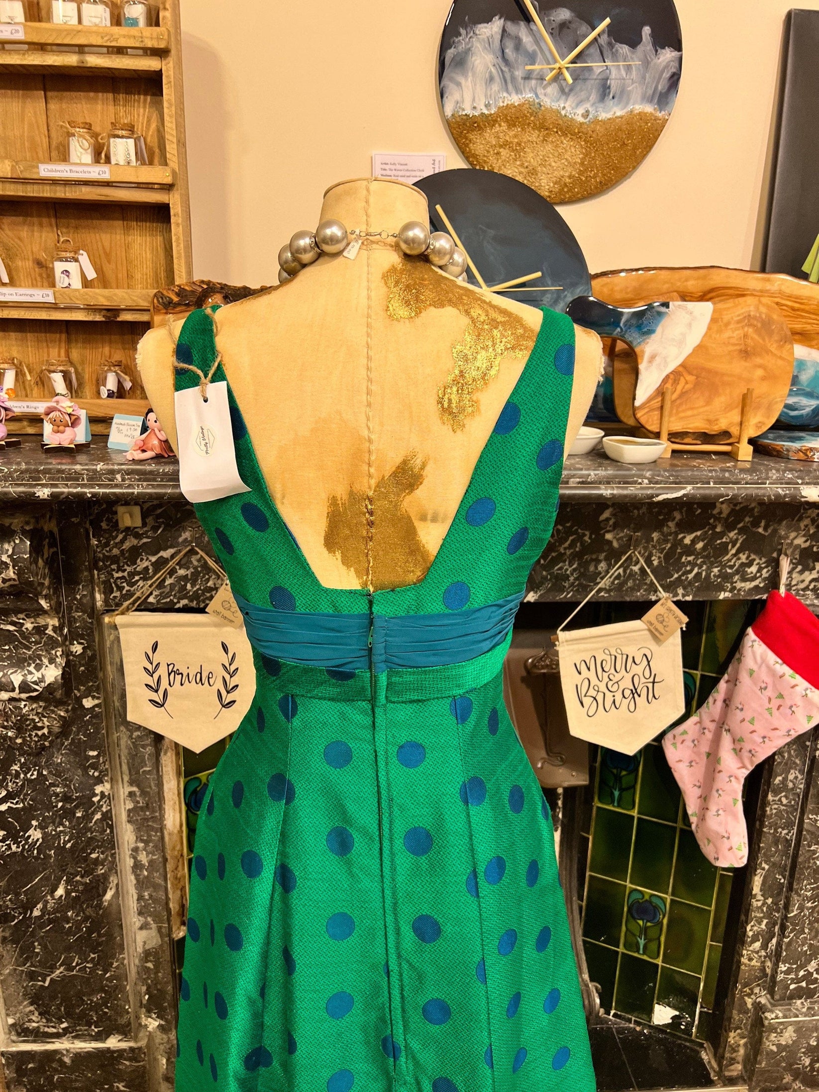 Jean Allen Maxi Dress -1960s Green and Blue Maxi Dress Pretty Vintage ...